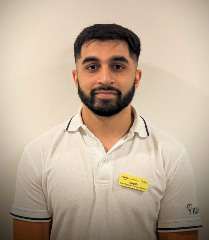 Zaryab Khan, Physiotherapist | KIMS Hospital, Kent